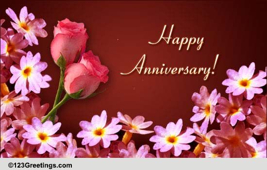 Anniversary Greeting Free To A Couple ECards Greeting Cards 123 
