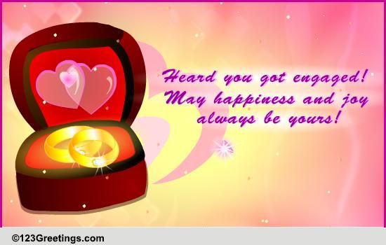 Engaged! Free Engagement eCards, Greeting Cards | 123 Greetings