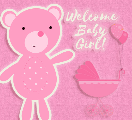 Welcome Baby Girl Free New Baby ECards Greeting Cards 123 Greetings