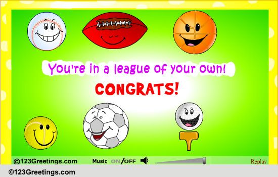 In A League Of Your Own! Free On Other Occasions eCards, Greeting Cards | 123 Greetings