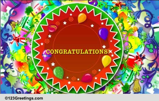 Colorful Congratulations! Free On Other Occasions eCards, Greeting Cards | 123 Greetings