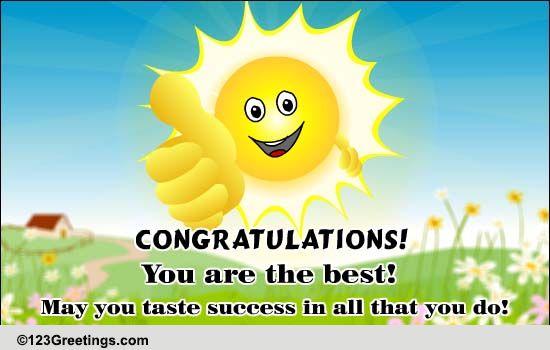 May You Taste Success... Free On Other Occasions eCards, Greeting Cards | 123 Greetings