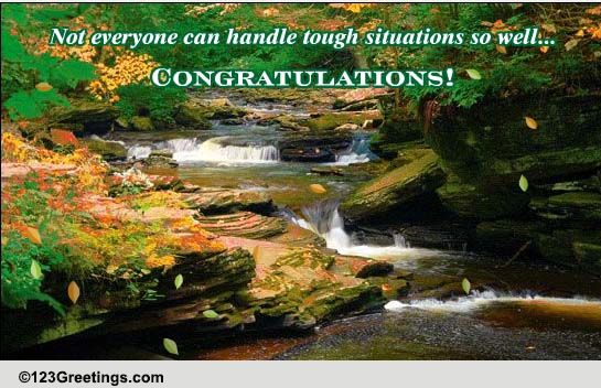 You Handled A Tough Situation! Free On Other Occasions eCards | 123 Greetings