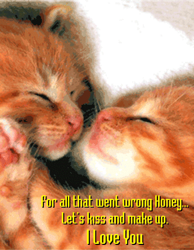 Kiss And Make Up Honey! Free Kiss eCards, Greeting Cards | 123 Greetings
