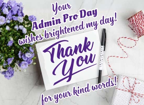 Thank You Card On Admin Pro Day. Free Thank You eCards, Greeting Cards ...