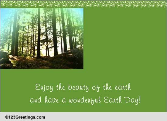 Wonderful Earth... Free Earth Day eCards, Greeting Cards | 123 Greetings