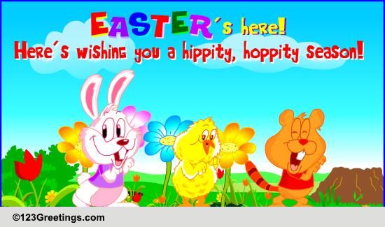 Wishing You A Hippity, Hoppity Easter! Free Fun eCards, Greeting Cards ...