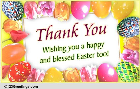 Send An Easter Thank You! Free Thank You eCards, Greeting Cards | 123 ...