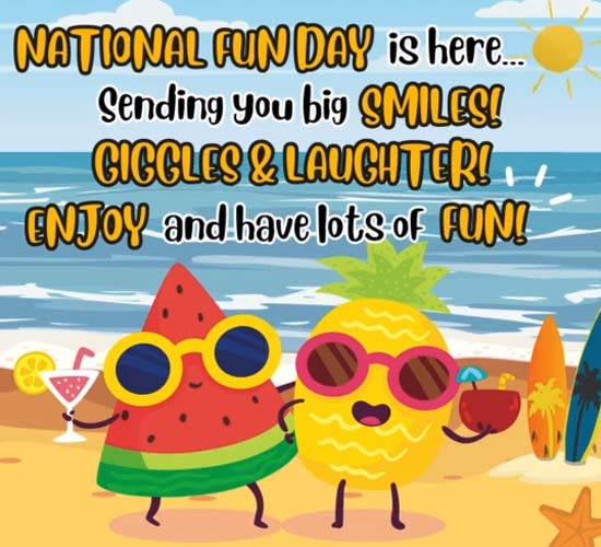Big Smiles, Giggles And Laughter. Free National Fun Day eCards | 123 ...
