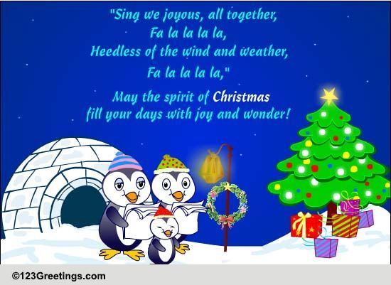 Joyous Christmas Carol. Free Christmas Carol Day eCards, Greeting Cards ...