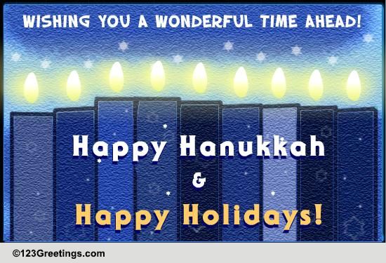 Happy Hanukkah And Happy Holidays! Free Happy Hanukkah eCards | 123 ...