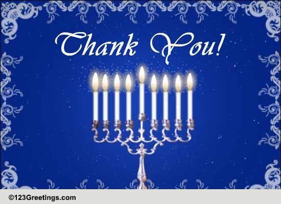 Say Thank You On Hanukkah. Free Thank You eCards, Greeting Cards | 123 ...