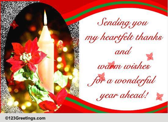 My Heartfelt Thanks... Free Holiday Thank You eCards, Greeting Cards ...