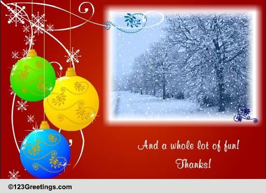 You Make My Holidays Bright... Free Holiday Thank You eCards | 123 ...