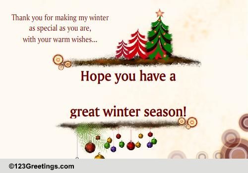 Winter Thank You Ecard... Free Thank You eCards, Greeting Cards | 123 ...