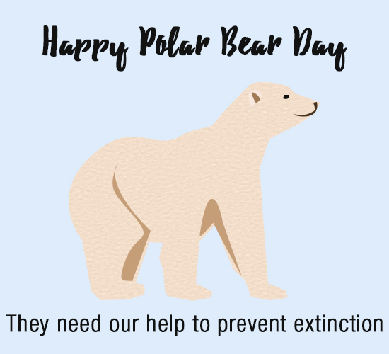 Happy Polar Bear Day Illustration Free Polar Bear Day Ecards 123