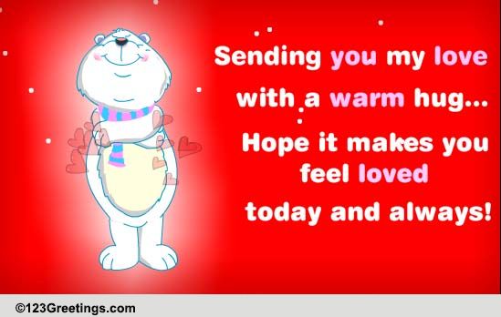 Sending A Love Hug Free Polar Bear Day Ecards Greeting Cards 123