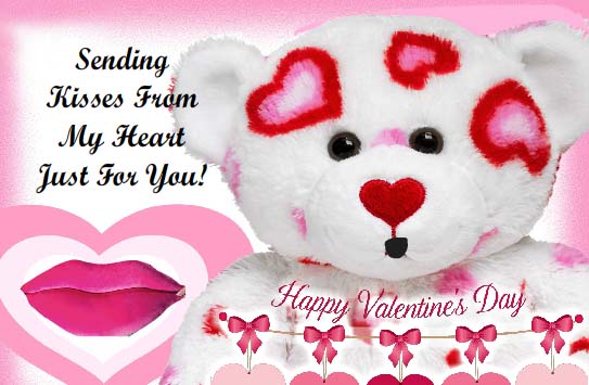 Teddy Kisses Just For You Free Kisses And Smooches Ecards 123 Greetings