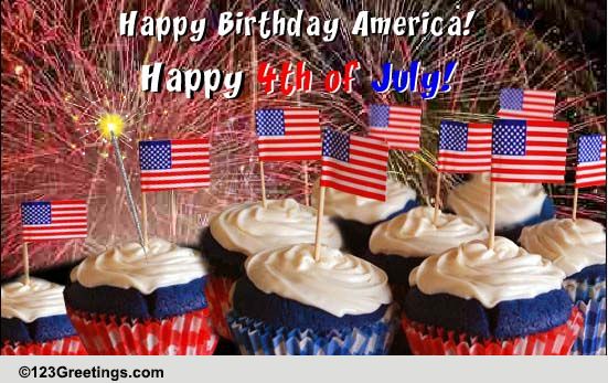Happy Birthday America! Free Fireworks eCards, Greeting Cards | 123 ...