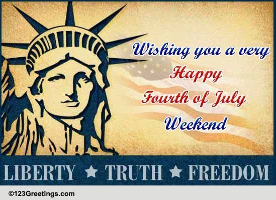 Liberty Stands Tall On 4th Of July! Free Happy Fourth of July eCards ...