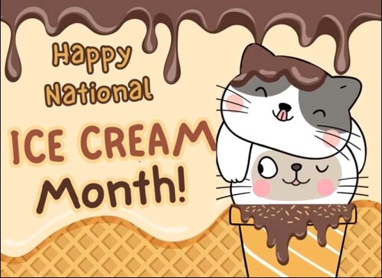 Ice Cream Month Bliss. Free National Ice Cream Month eCards | 123 Greetings