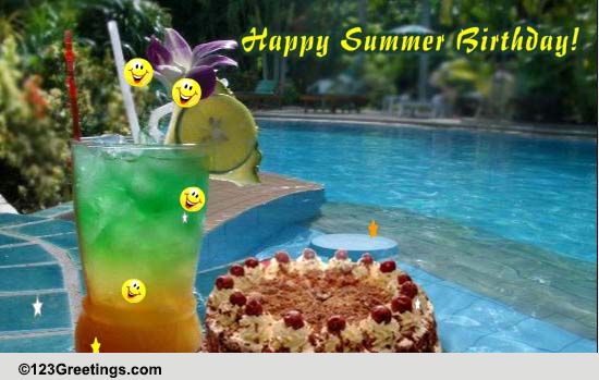 Summer Birthday Splash! Free Birthday eCards, Greeting Cards | 123 ...