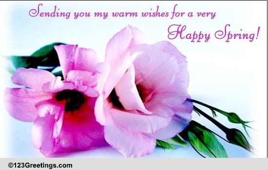 Happy Spring With Flowers. Free Flowers eCards, Greeting Cards | 123 ...