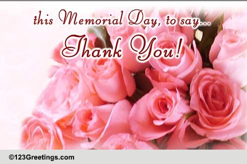 Say Thank You On Memorial Day. Free Thank You eCards, Greeting Cards ...