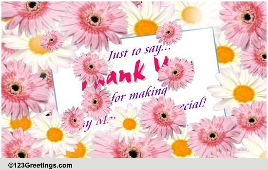 Thank You Note For Mother's Day... Free Thank You eCards, Greeting ...