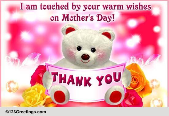 Mother's Day Warm Thank U! Free Thank You eCards, Greeting Cards | 123 ...