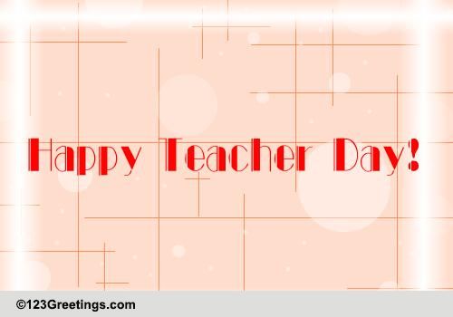 Thank You... Free Teachers' Day eCards, Greeting Cards | 123 Greetings