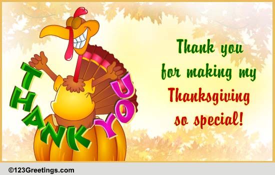 A Thanksgiving Thank You! Free Thank You eCards, Greeting Cards | 123 ...