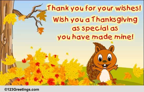 Cute Thank You On Thanksgiving. Free Thank You eCards, Greeting Cards ...