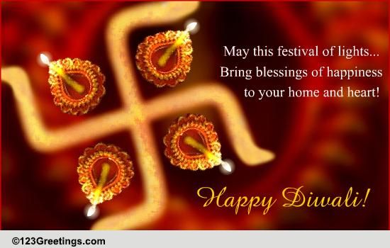 Diwali Blessings! Free Diyas eCards, Greeting Cards | 123 Greetings