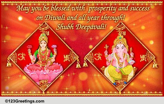 On Diwali Wish Prosperity And Success! Free Business Greetings eCards ...