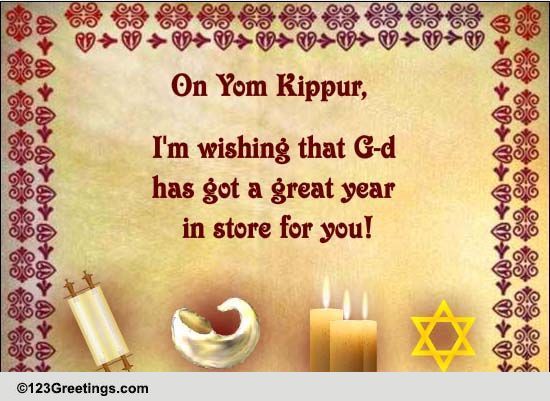 Great Year In Store For You Free Yom Kippur Ecards Greeting Cards