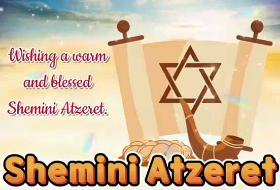 A Warm And Blessed Shemini Atzeret. Free Shemini Atzeret eCards | 123 ...