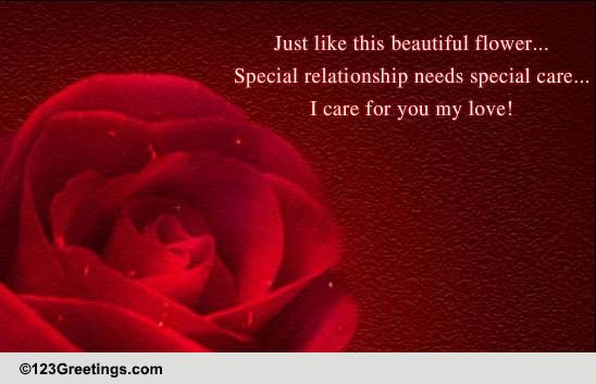 Special Care For My Love! Free For Someone You Care eCards | 123 Greetings