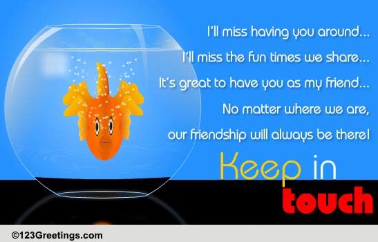 Don't Forget Me! Free Keep in Touch eCards, Greeting Cards | 123 Greetings