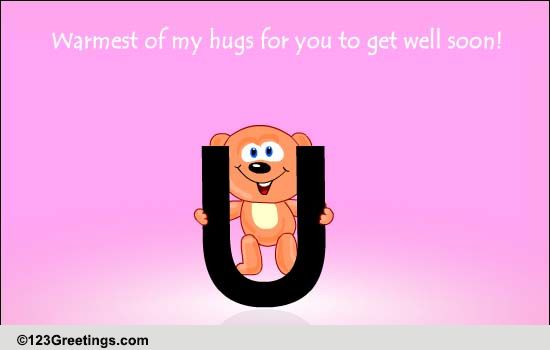 Warmest Of Hugs... Free Get Well Soon eCards, Greeting Cards | 123 Greetings