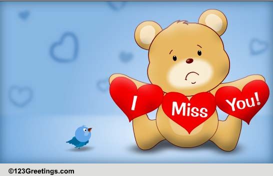 Someone Is Missing You! Free Miss You eCards, Greeting Cards | 123 Greetings