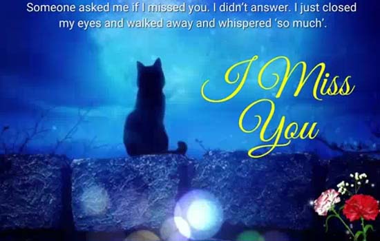 Someone Asked Me If. Missed You. Free Miss You eCards, Greeting Cards | 123 Greetings