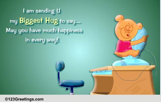 Big Encouraging Hug! Free Encouragement eCards, Greeting Cards | 123 Greetings