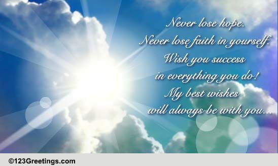 Bright Support! Free Encouragement eCards, Greeting Cards | 123 Greetings