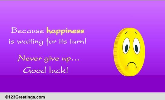 Good Luck! Free Encouragement eCards, Greeting Cards | 123 Greetings