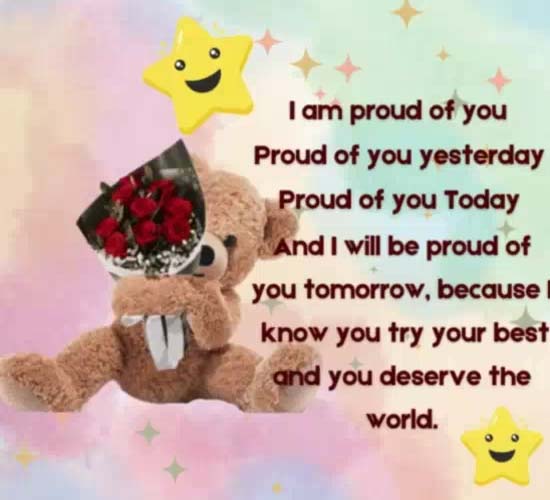 I Am Proud Of You. Free Encouragement eCards, Greeting Cards | 123 Greetings