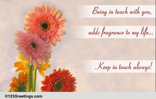 In Touch With You! Free Keep in Touch eCards, Greeting Cards | 123 Greetings