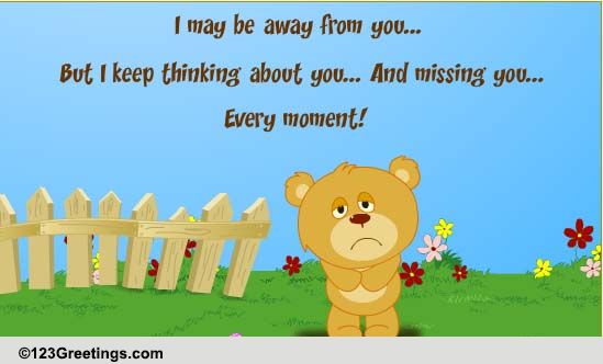 Thinking About You! Free Miss You eCards, Greeting Cards | 123 Greetings