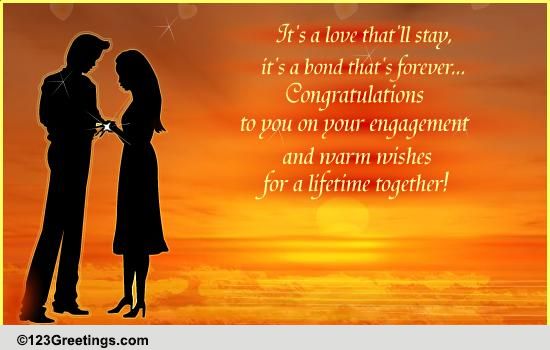 A Bond That's Forever... Free Engagement eCards, Greeting Cards | 123 Greetings