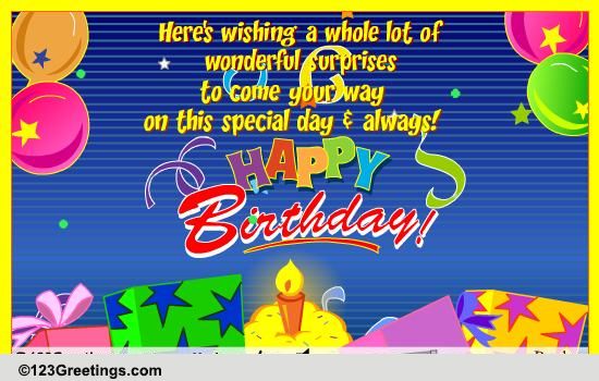 Burst The Birthday Balloon! Free Cakes & Balloons eCards | 123 Greetings
